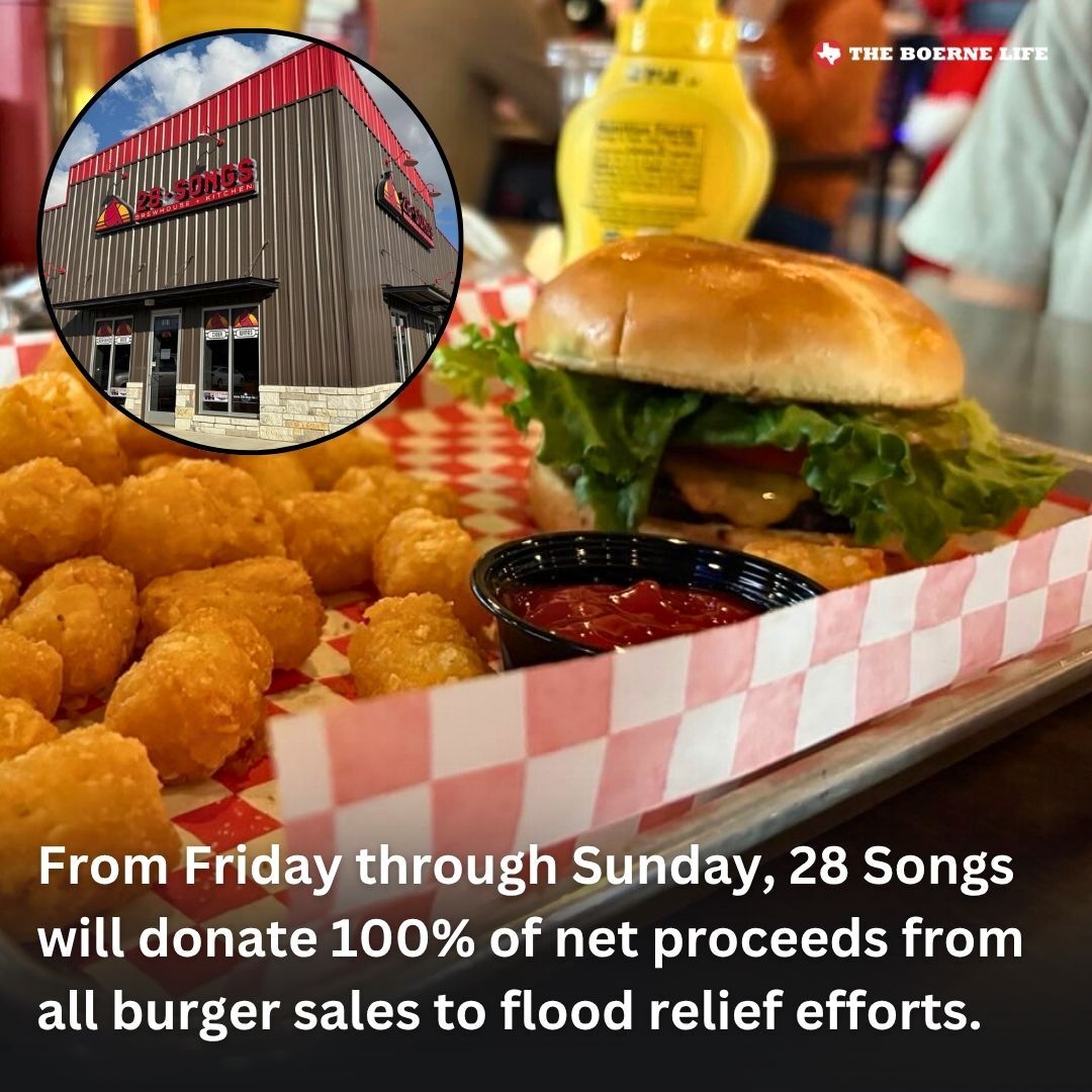 👉Burgers for Flood Relief + Boerne Strong Signs