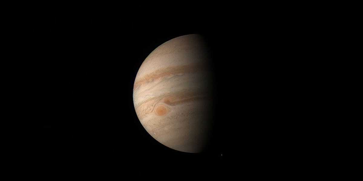A unique and gorgeous view of Jupiter