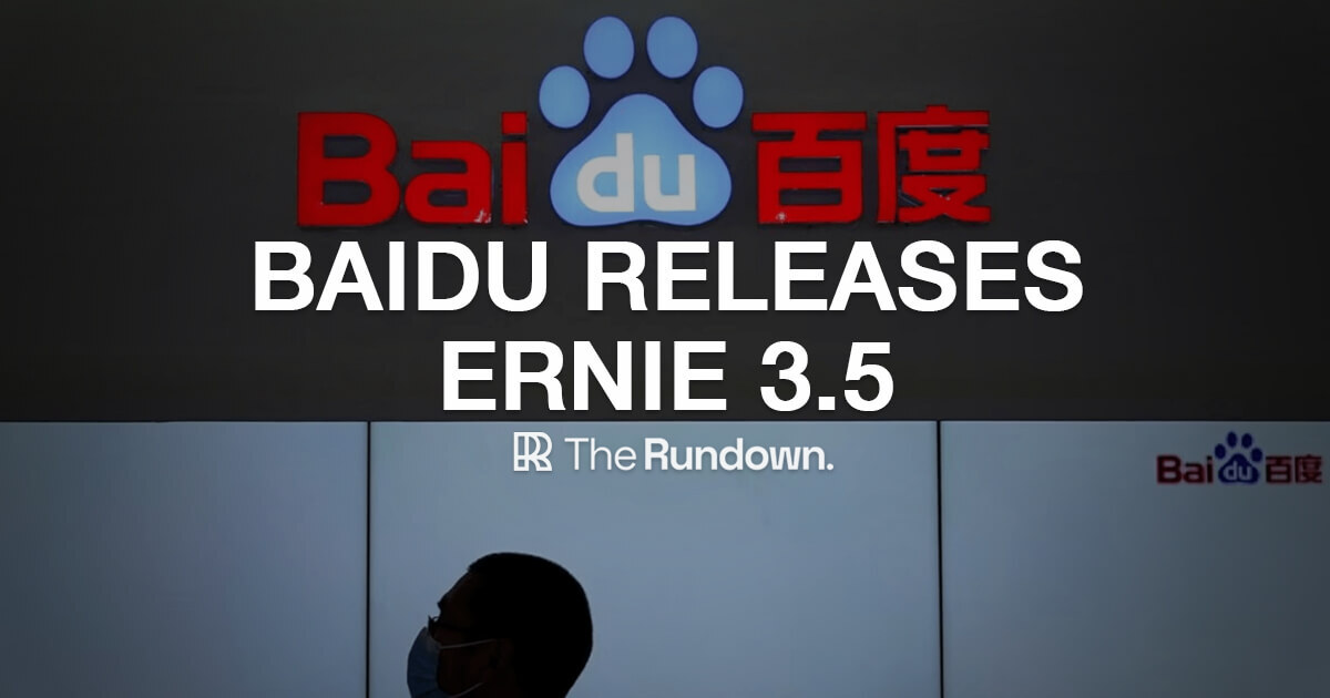🤖 Baidu's new LLM outshines GPT-4