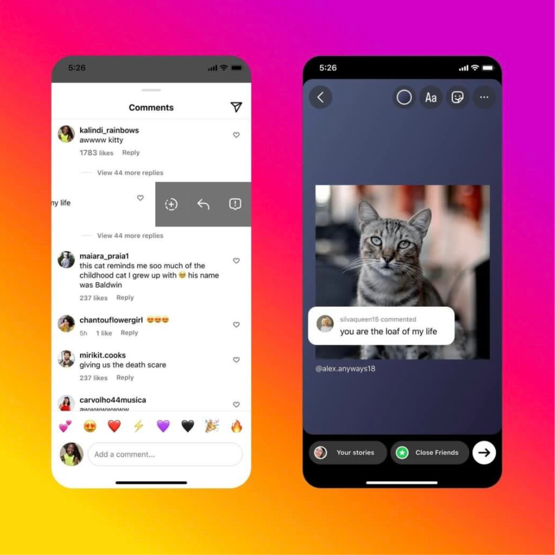 Instagram Tests Comment Sharing To Stories & 10 Minute Reels