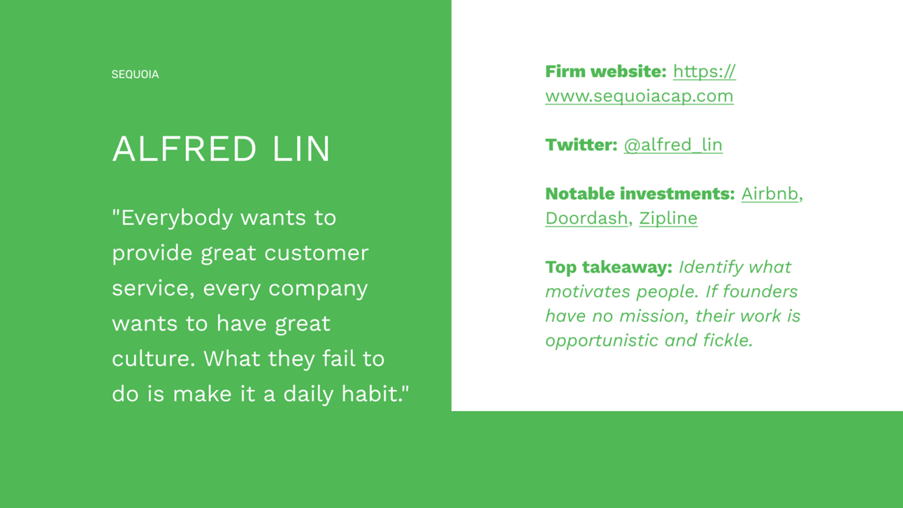 📶 17 Ideas from Alfred Lin (Partner @ Sequoia)