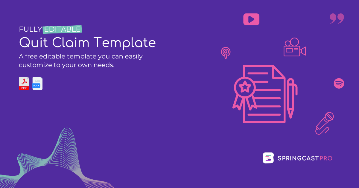 Free Quit Claim Template | Springcast Insights - EN Edition