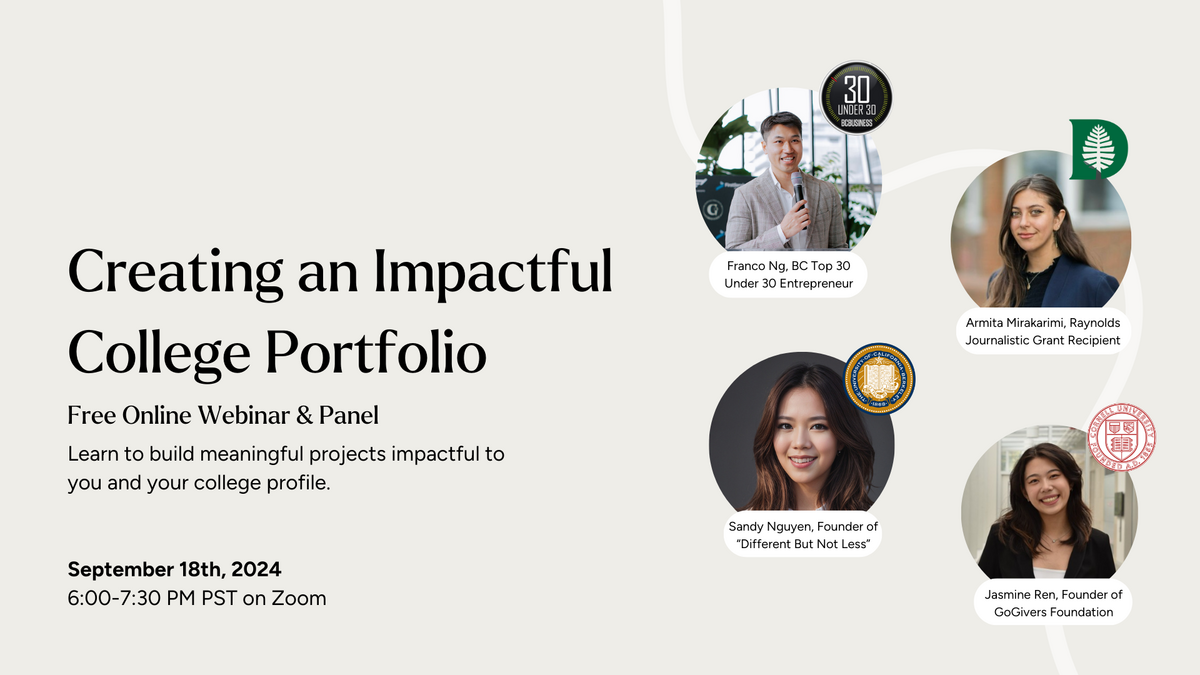 Sep 16: Creating an Impactful College Portfolio | The Impact Journal
