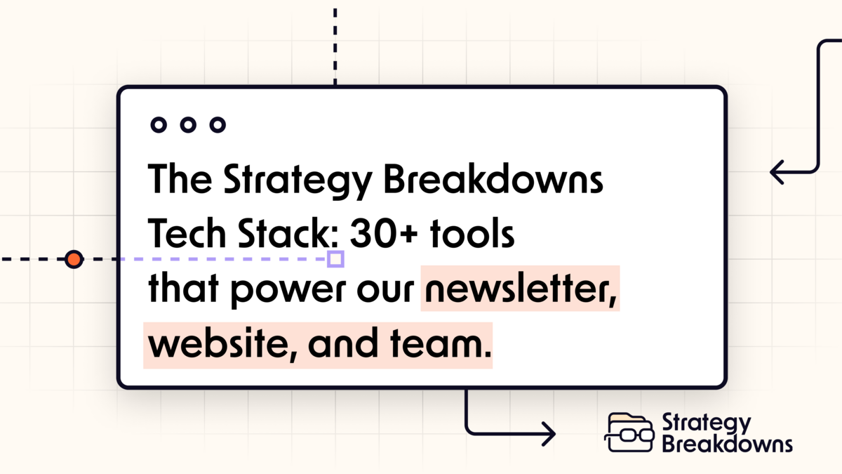 The Strategy Breakdowns Tech Stack | Strategy Breakdowns