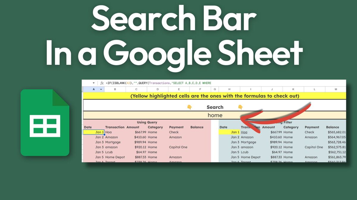 Search Bar in Google Sheets | Got Sheet