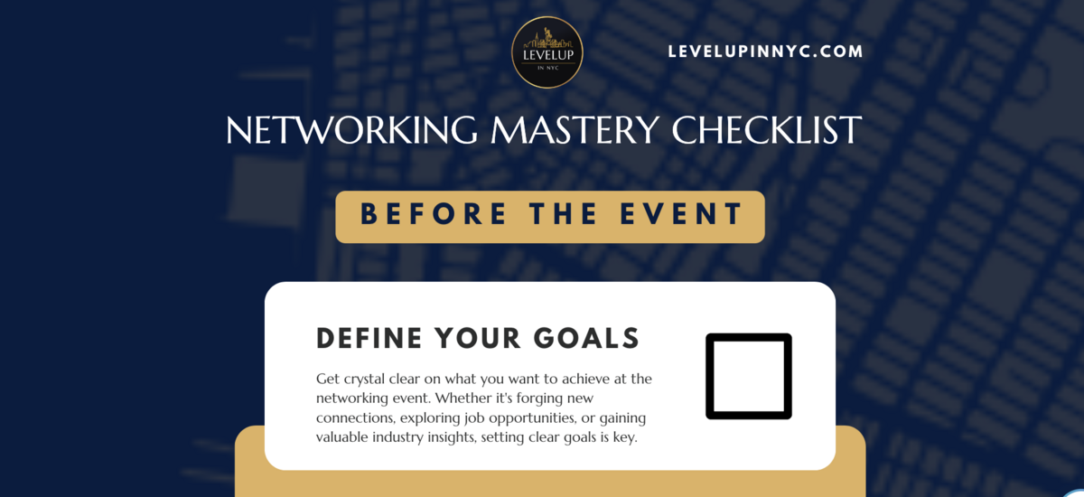LEVELUP in NYC Networking Mastery Checklist | LEVELUP in NYC