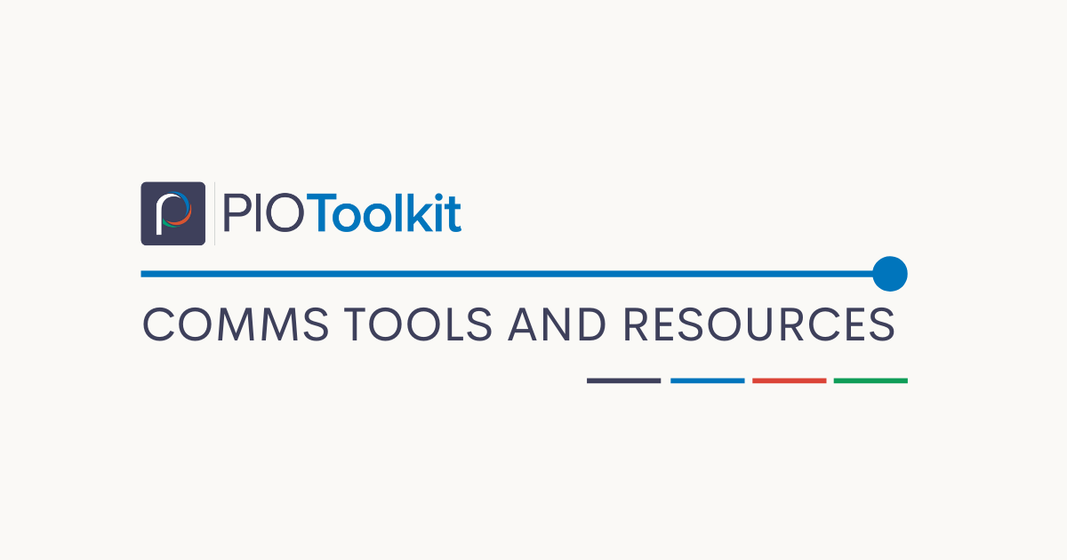 Comms Tools and Resources | PIO Toolkit