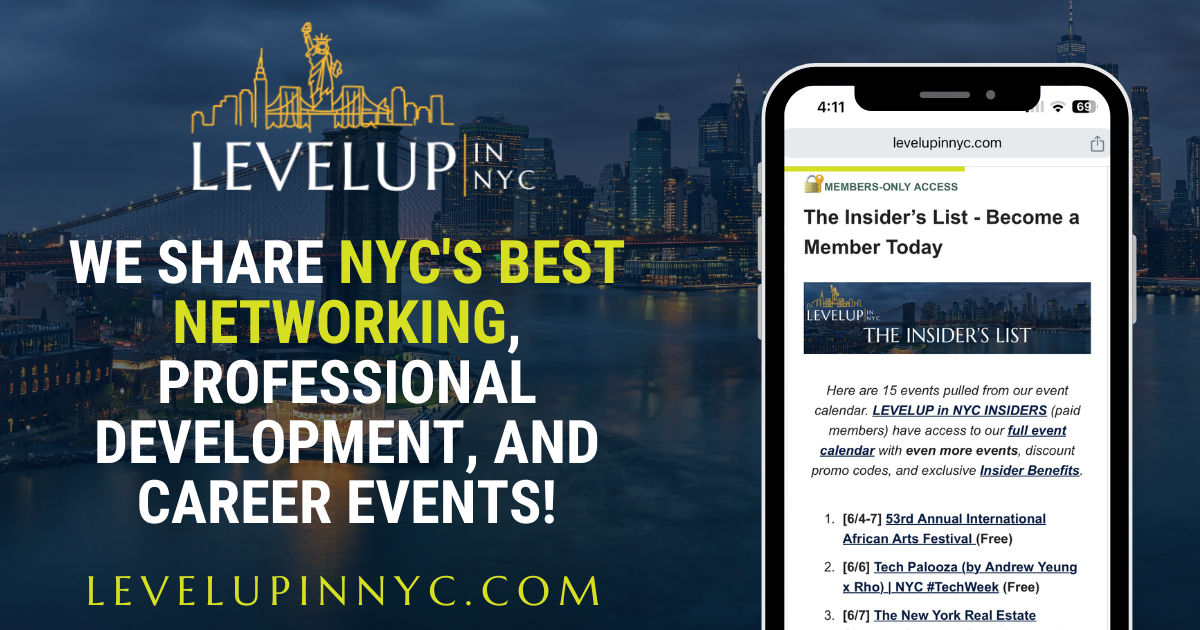 New York City Best networking career events | LEVELUP in NYC