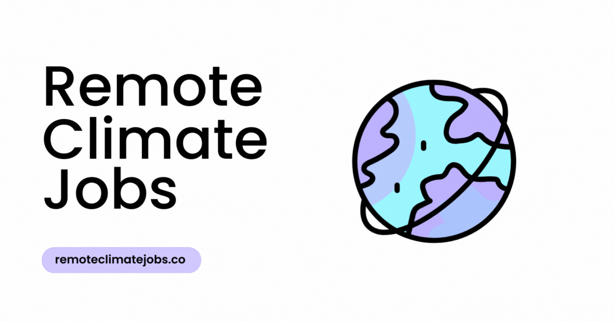 Remote Climate Jobs: January 13th