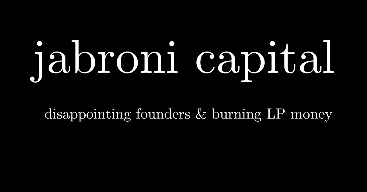 Jabroni Capital's Little Black Book